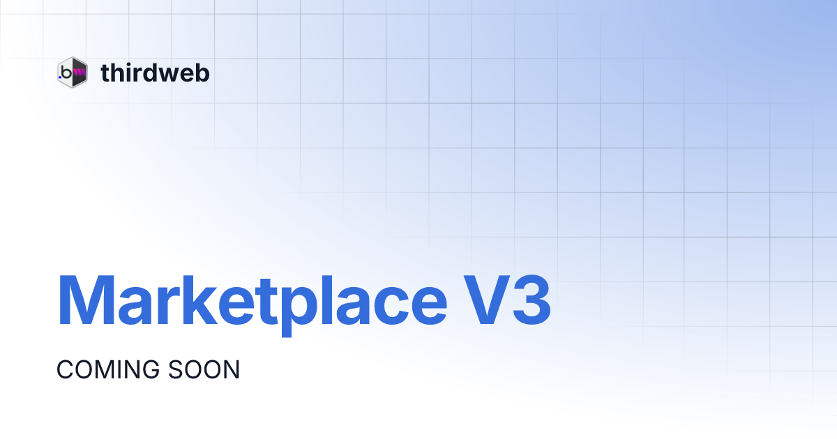 Marketplace V3 | thirdweb